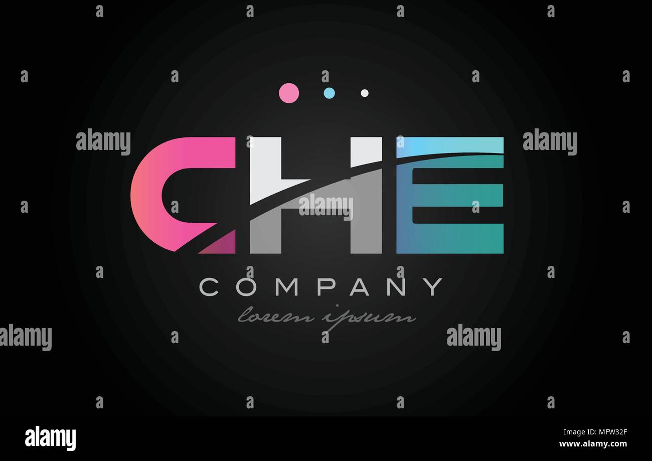 CHE c h e three 3 letter logo combination alphabet vector creative ...