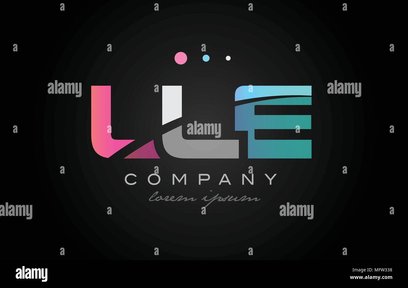 LLE l l e three 3 letter logo combination alphabet vector creative ...