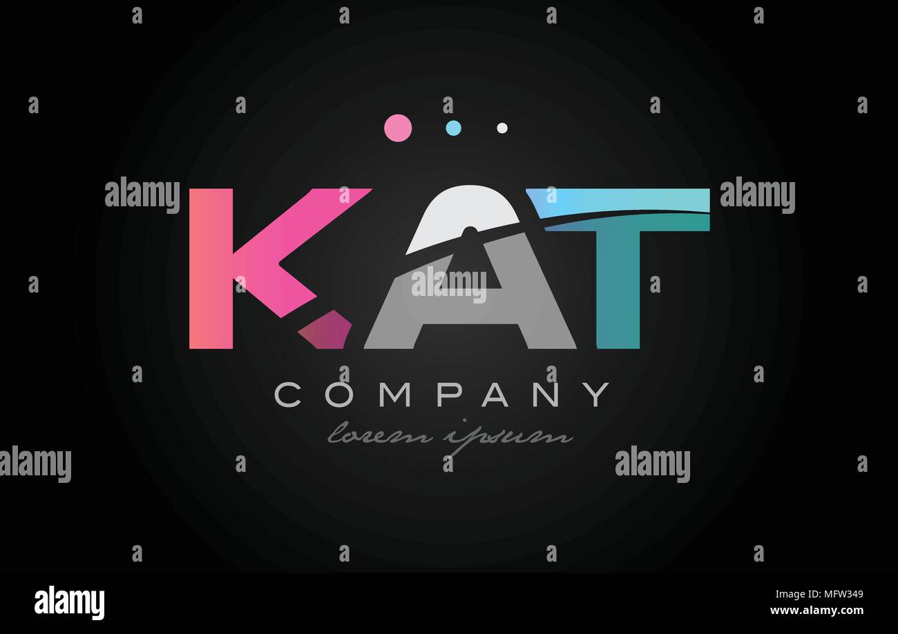 KAT k a t three 3 letter logo combination alphabet vector creative ...