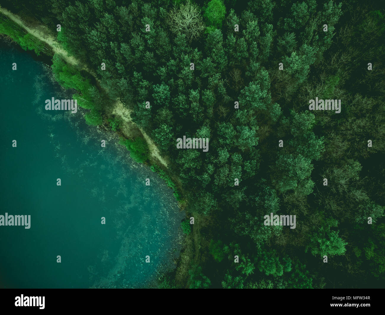 Natural scenery aerial overhead view from above hi-res stock ...