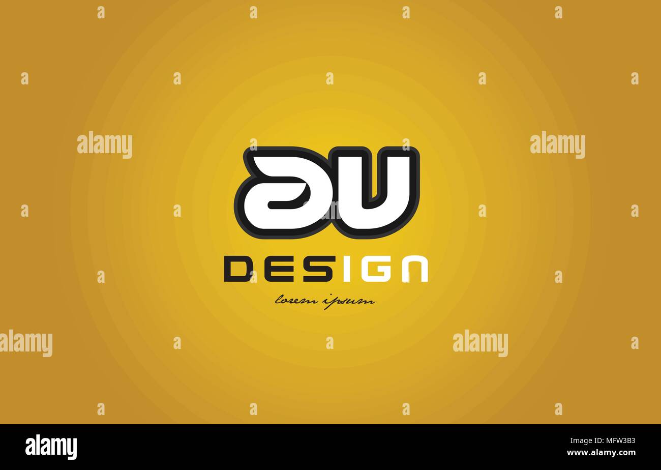 design of bold alphabet letter combination av a v with white color and ...