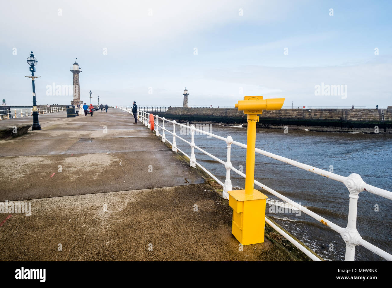 Whitby Pier, North Yorkshire, UK Stock Photo - Alamy