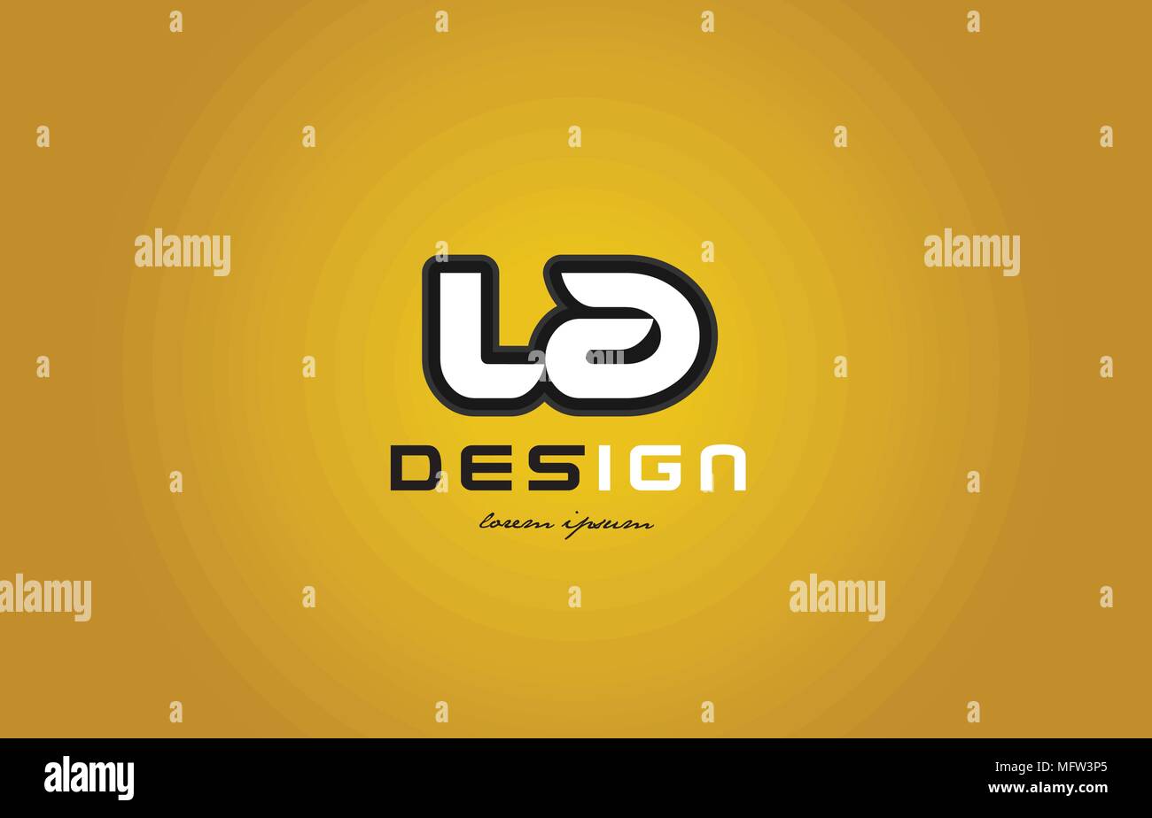 design of bold alphabet letter combination la l a with white color and ...