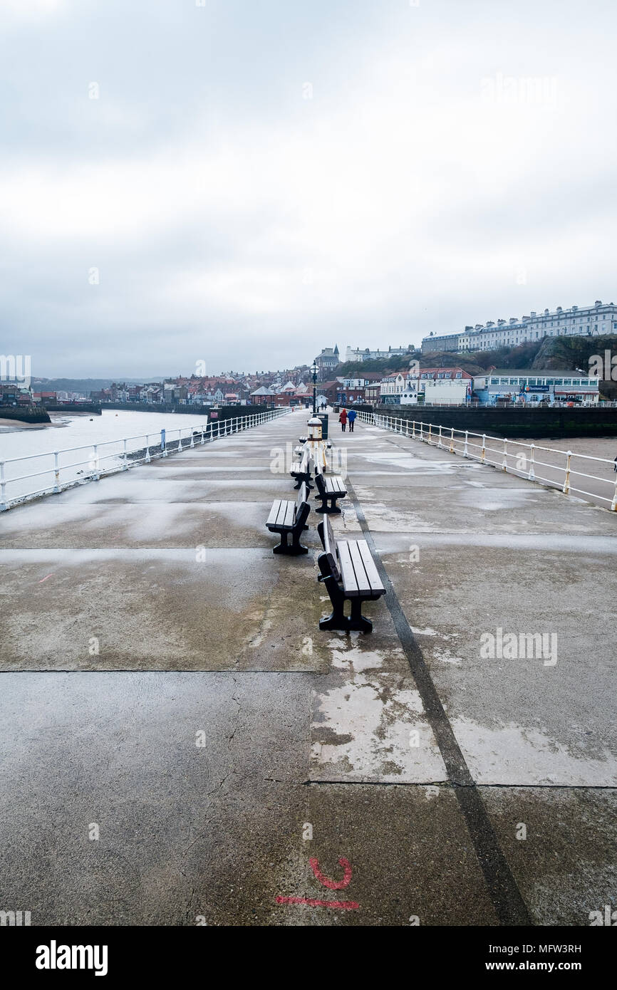Whitby Pier, North Yorkshire, UK Stock Photo - Alamy