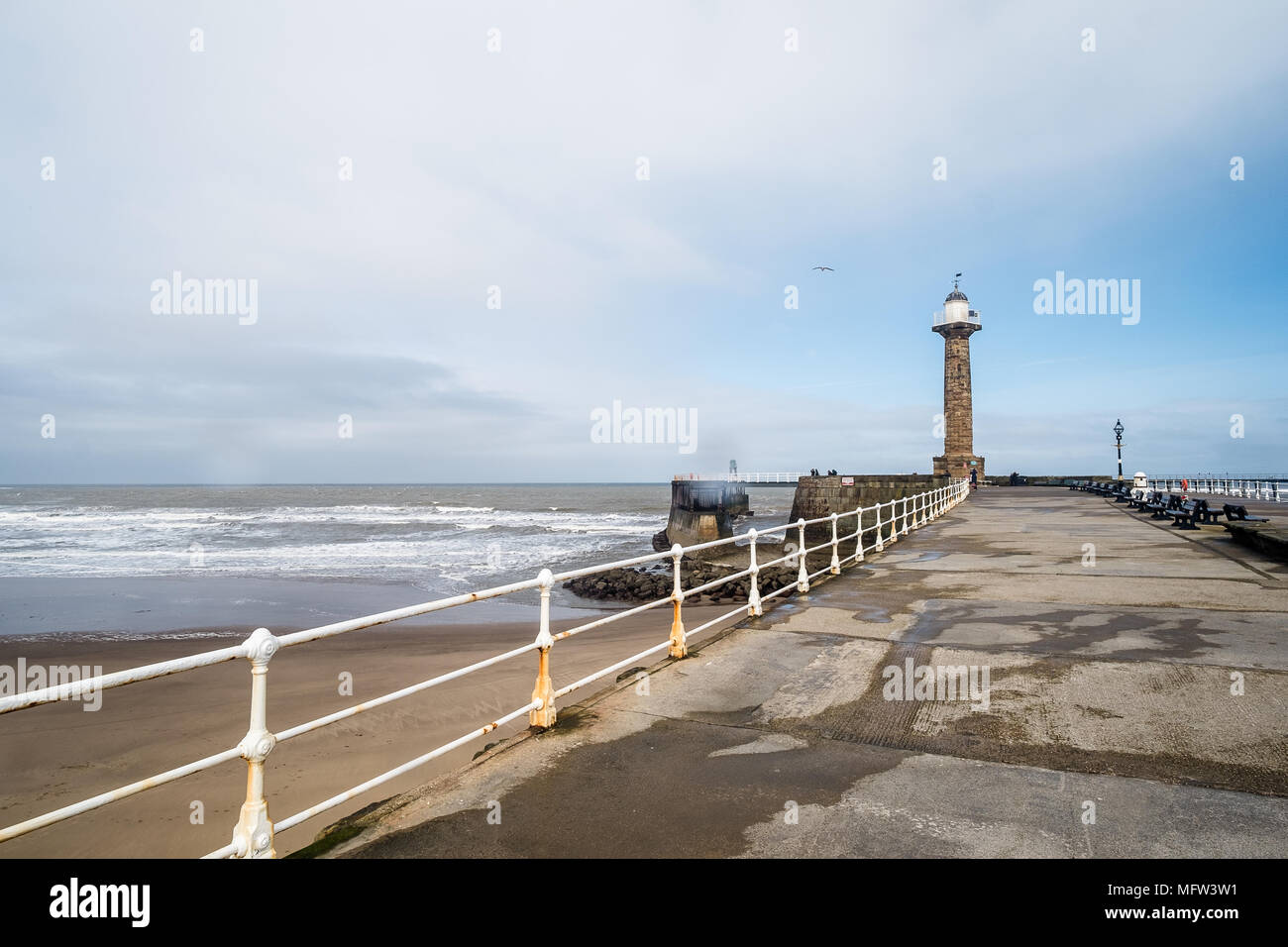 Whitby Pier, North Yorkshire, UK Stock Photo - Alamy