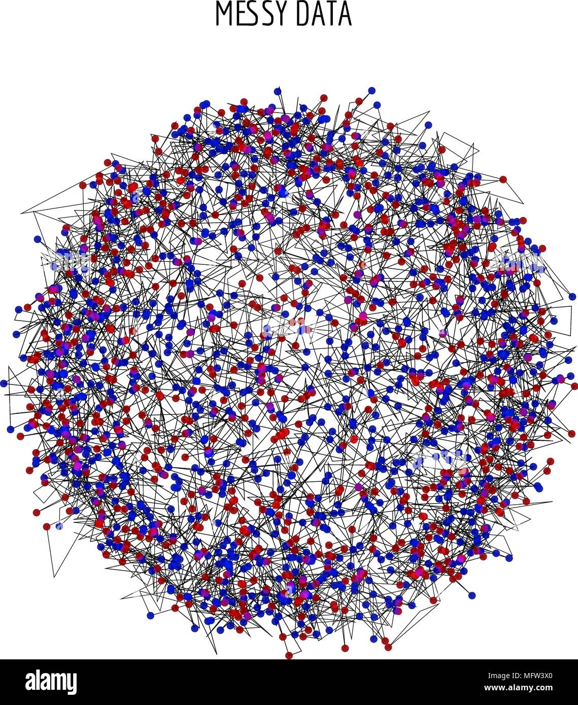 Big data concept design. Messy data vector illustration Stock Vector ...