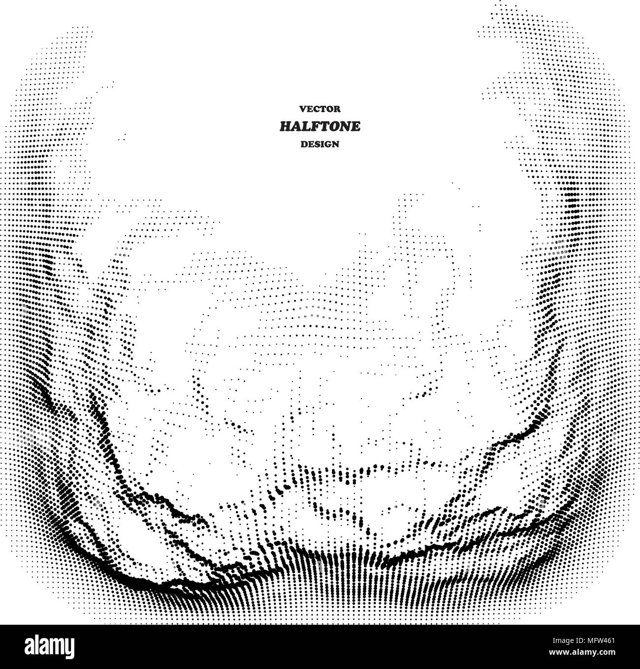 Halftone design element giving a 3d dimension to your design Stock ...