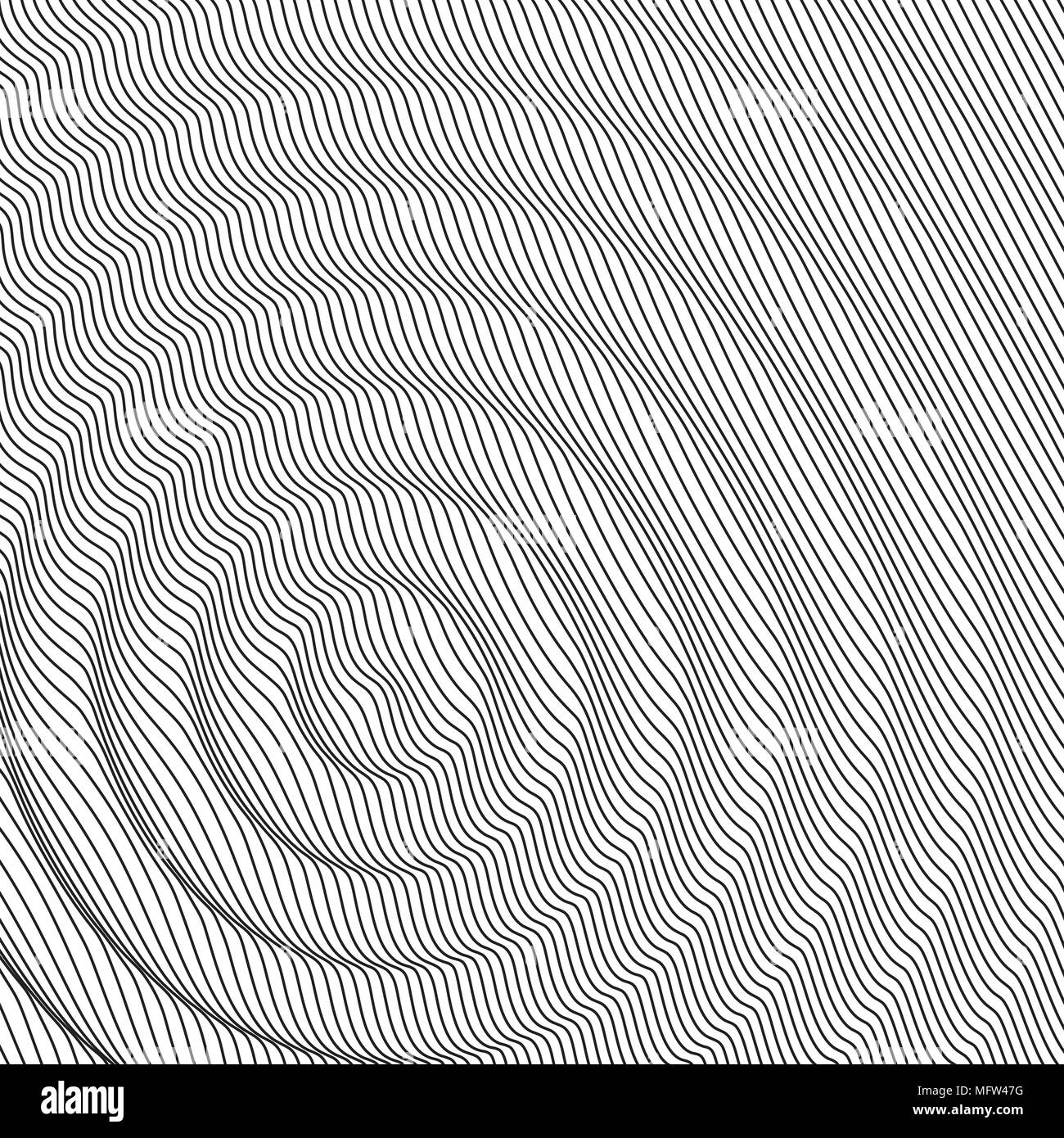 Minimalist line abstract background. Vector illustration. Line flow ...