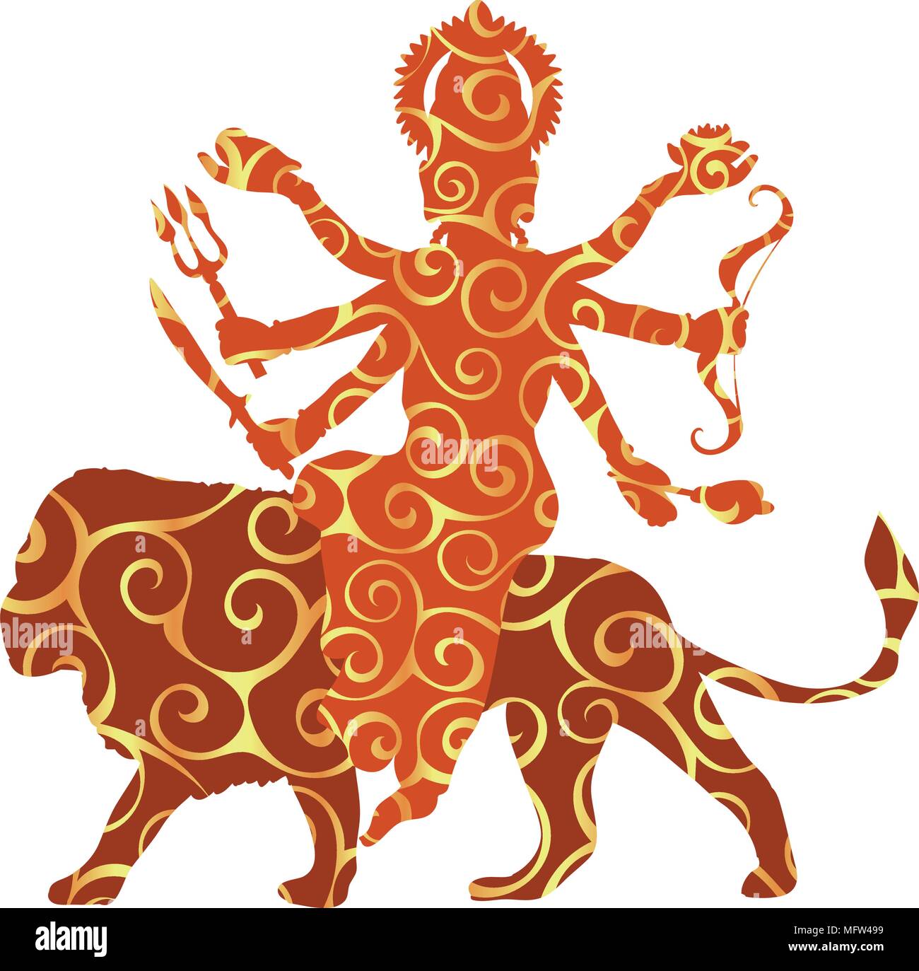 Durga Stock Vector Images - Alamy