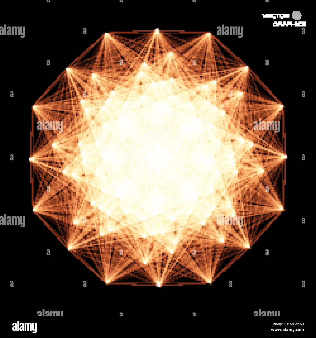 Geometric pattern consist of connected lines. Vector Illustration Stock ...