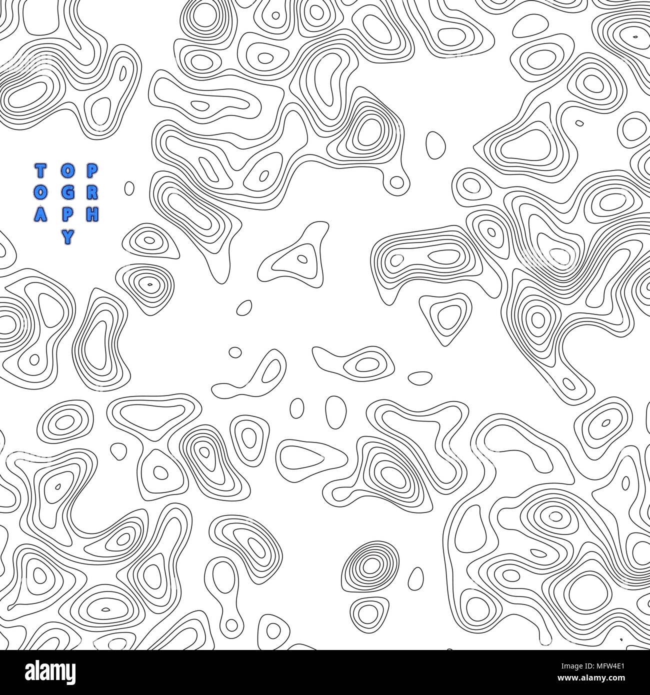 Vector design element. Abstract topography contour map Stock Vector ...