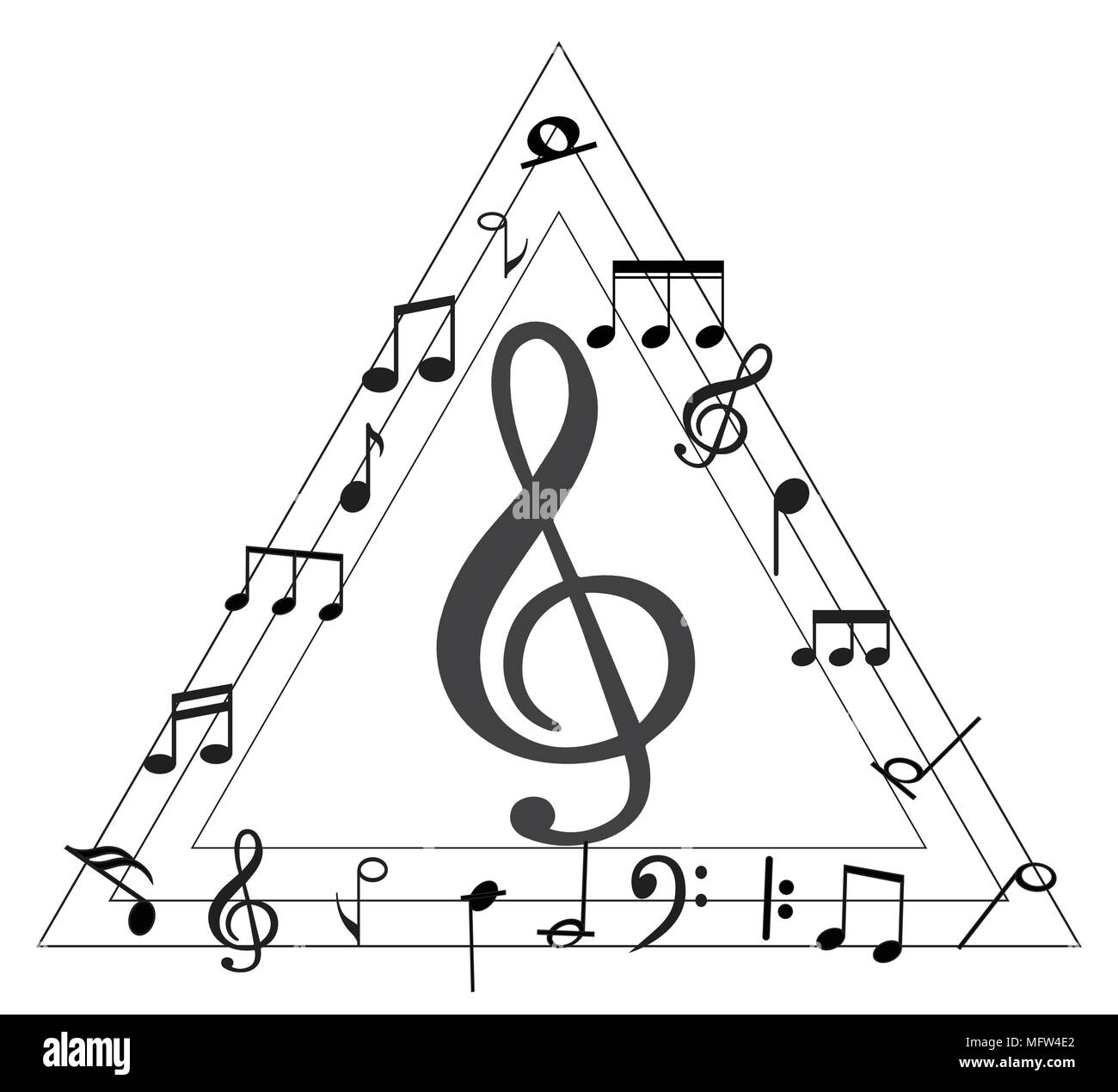 Music note background with music symbol icon collection Stock Vector ...
