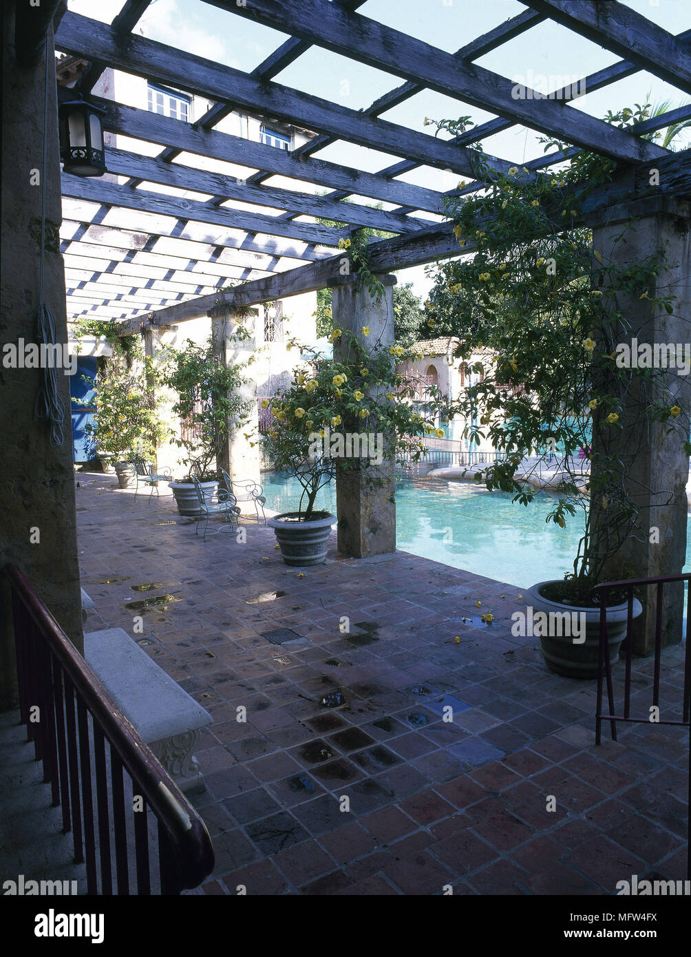 Covered outdoor pool hi-res stock photography and images - Alamy