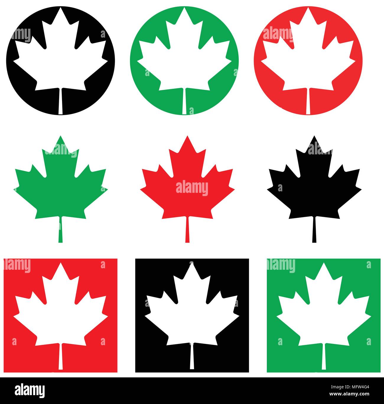 Red maple leaf icon Stock Vector Image & Art - Alamy