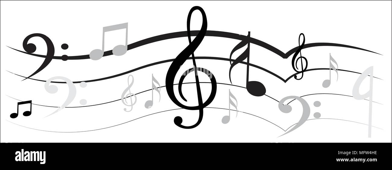 Music note background with music symbol icon collection Stock Vector ...