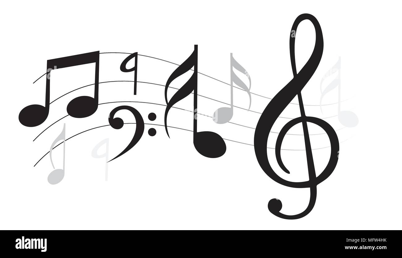 Music note background with music symbol icon collection Stock Vector ...