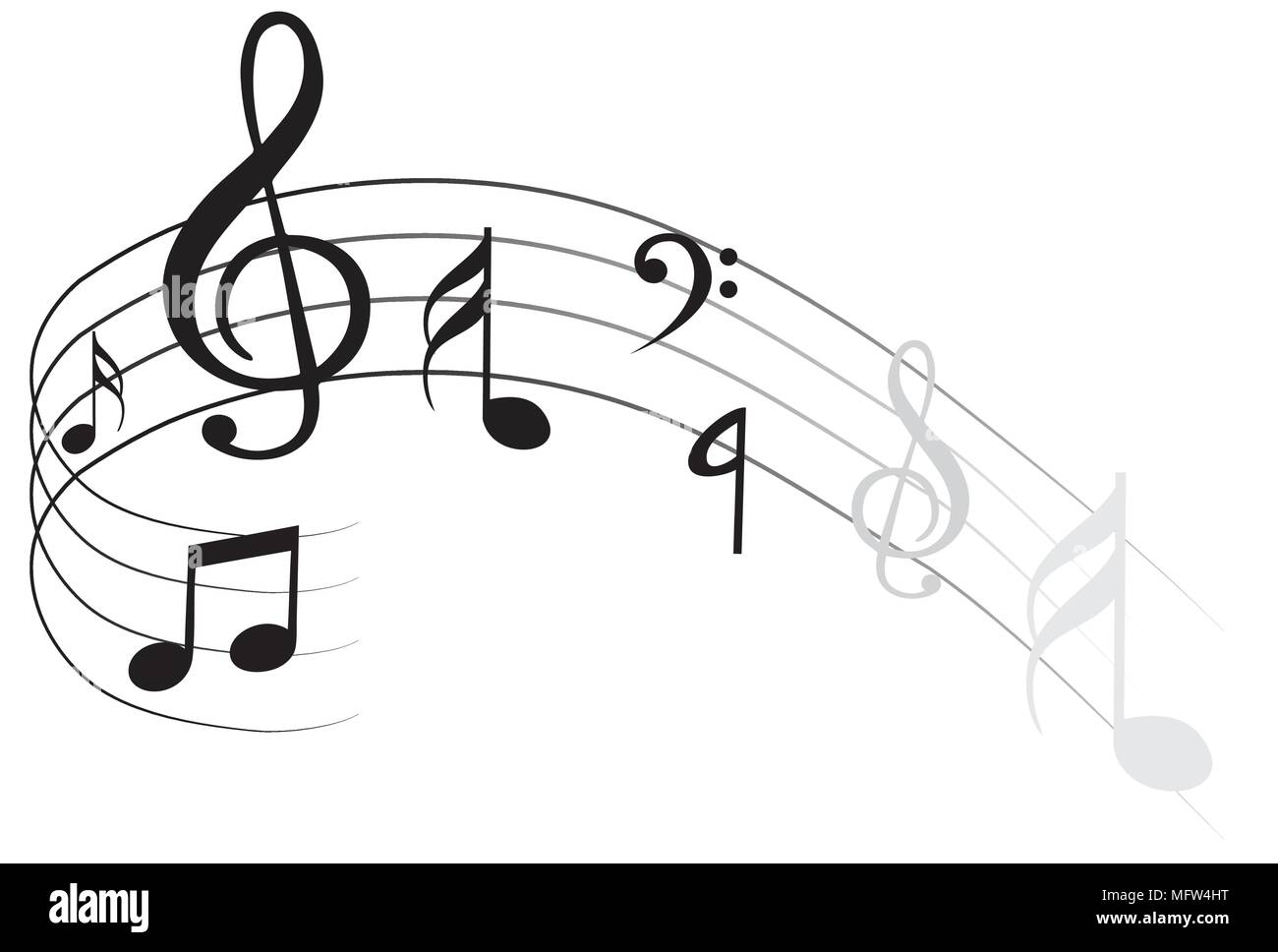 Music note background with music symbol icon collection Stock Vector ...