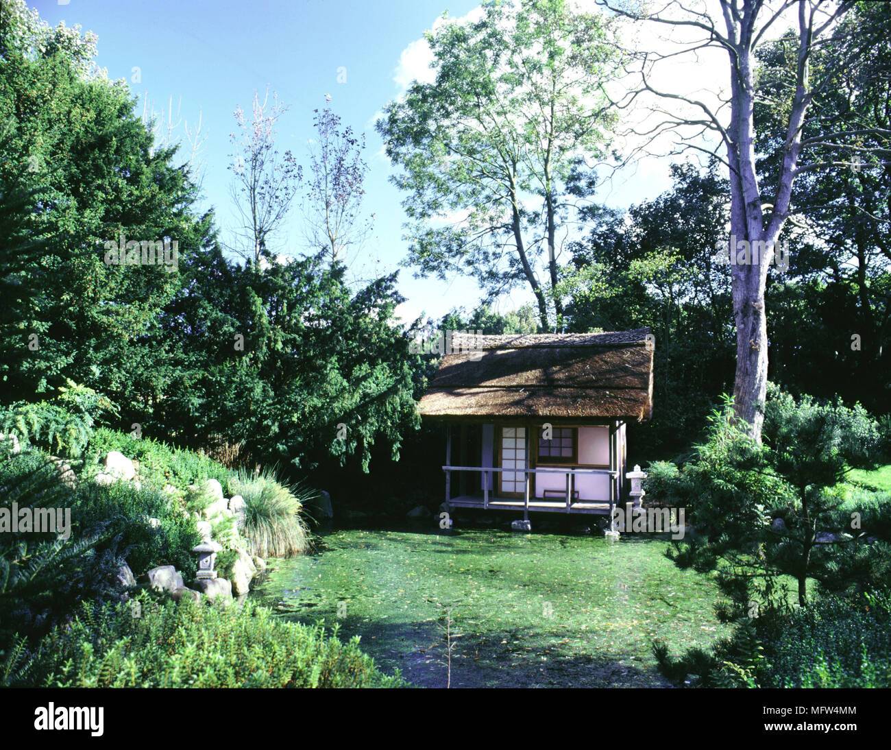 House at a pond hi-res stock photography and images - Alamy