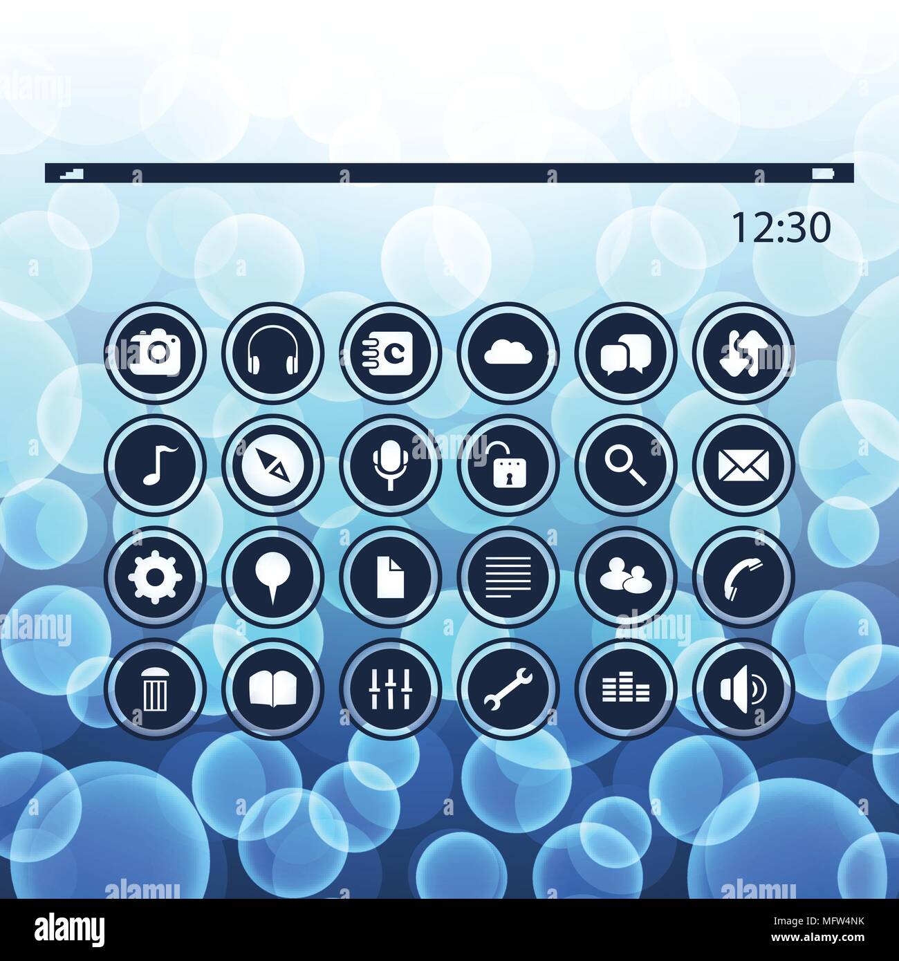 Set of Black and White IT, Computer Related and Media Icon ...