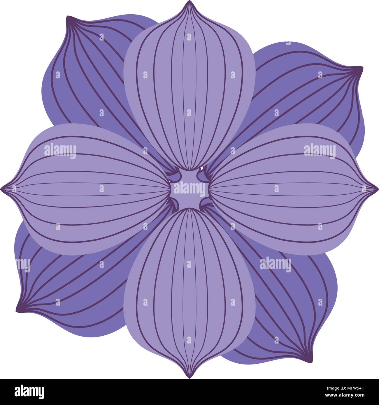 purple flower icon over white background, colorful design. vector ...