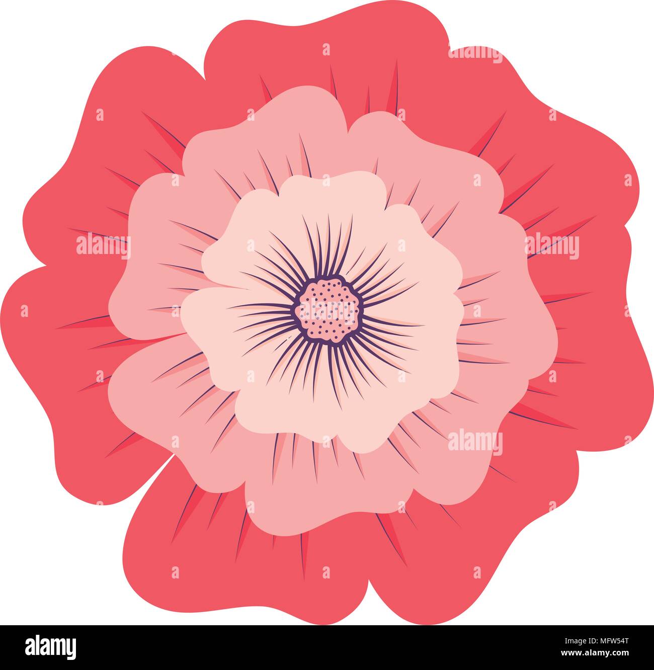 pink flower icon over white background, colorful design. vector ...