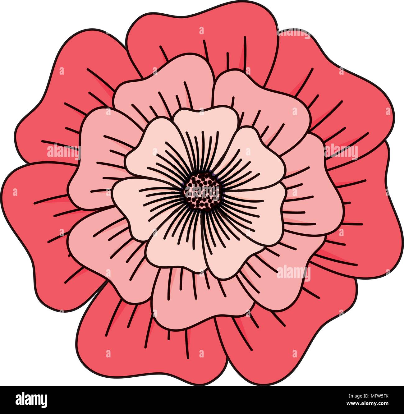 pink flower icon over white background, colorful design. vector ...