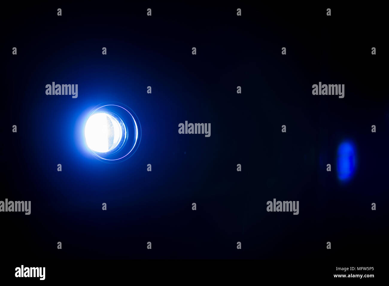 Electric blue light flare special effect Stock Photo - Alamy