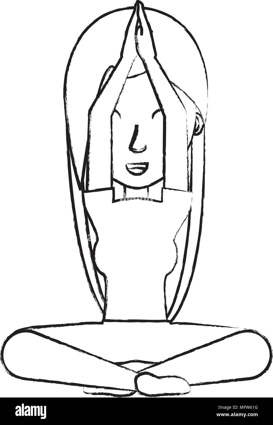 Namaste gesture Stock Vector Images - Alamy