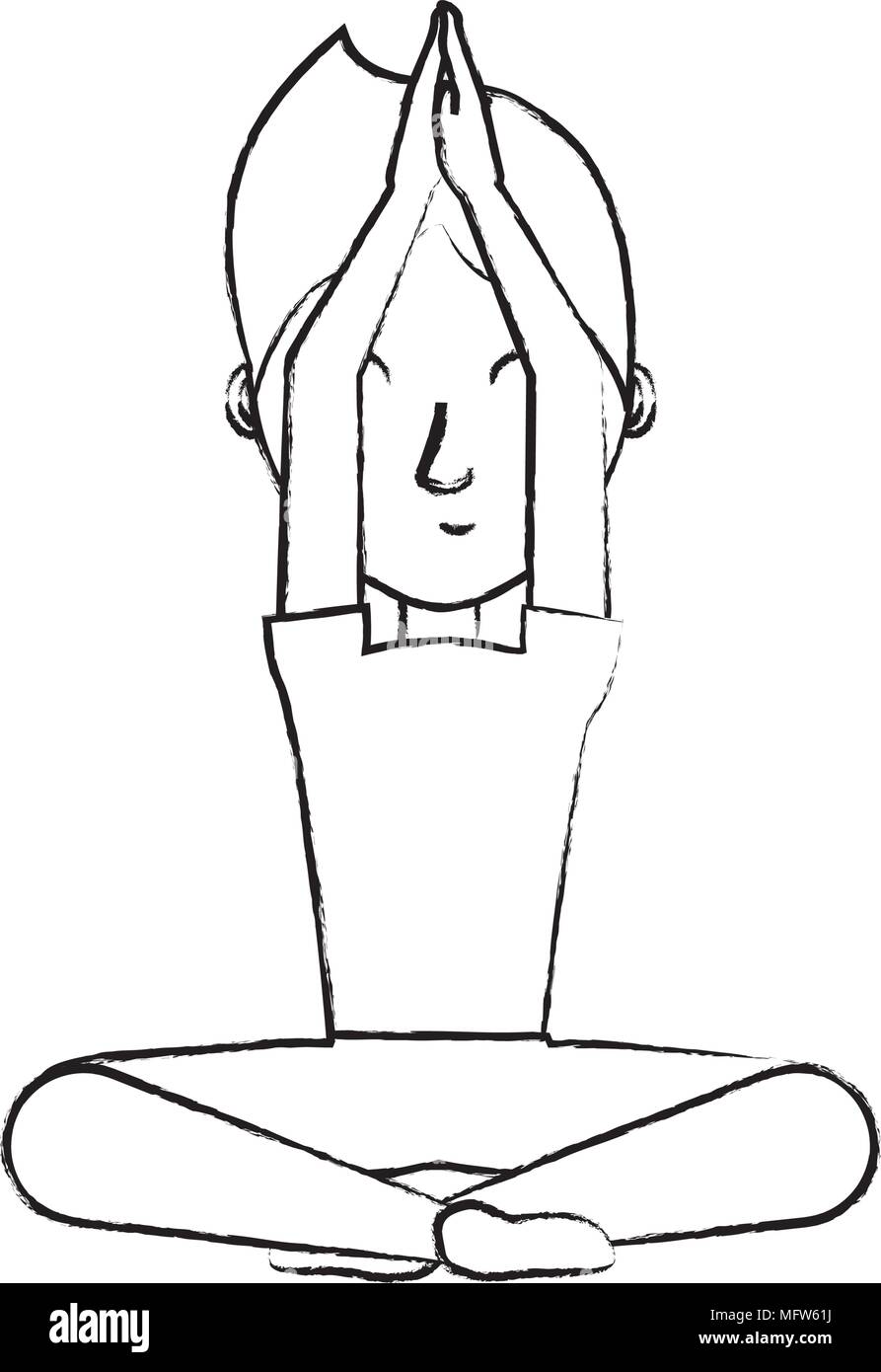 Namaste gesture Stock Vector Images - Alamy