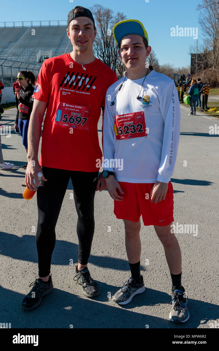 Noah Sutton and Devon Wilson competing in the 2018 Scotiabank Montreal ...