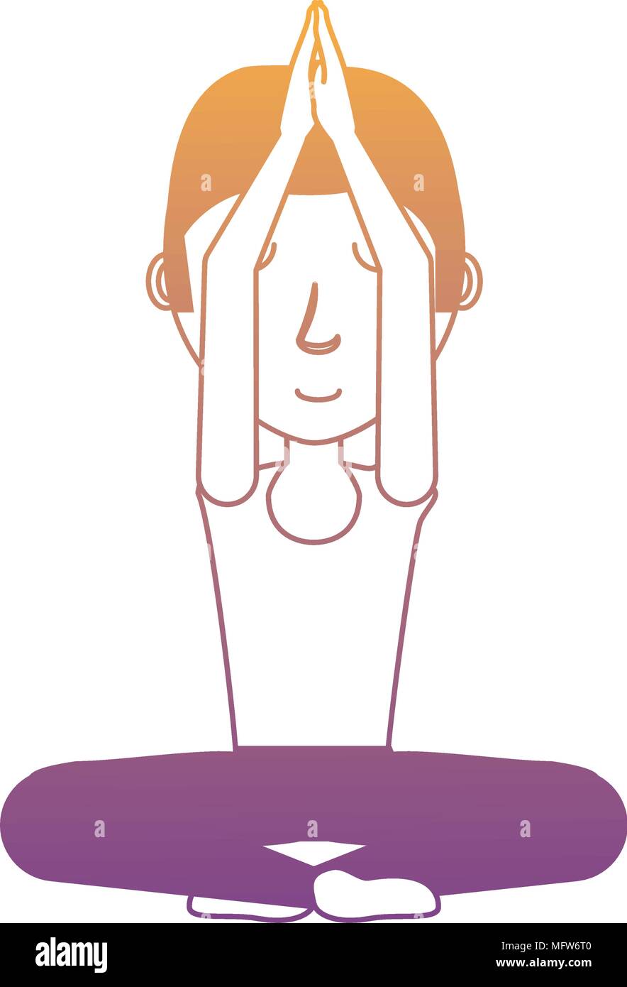 Namaste Gesture Stock Vector Images - Alamy