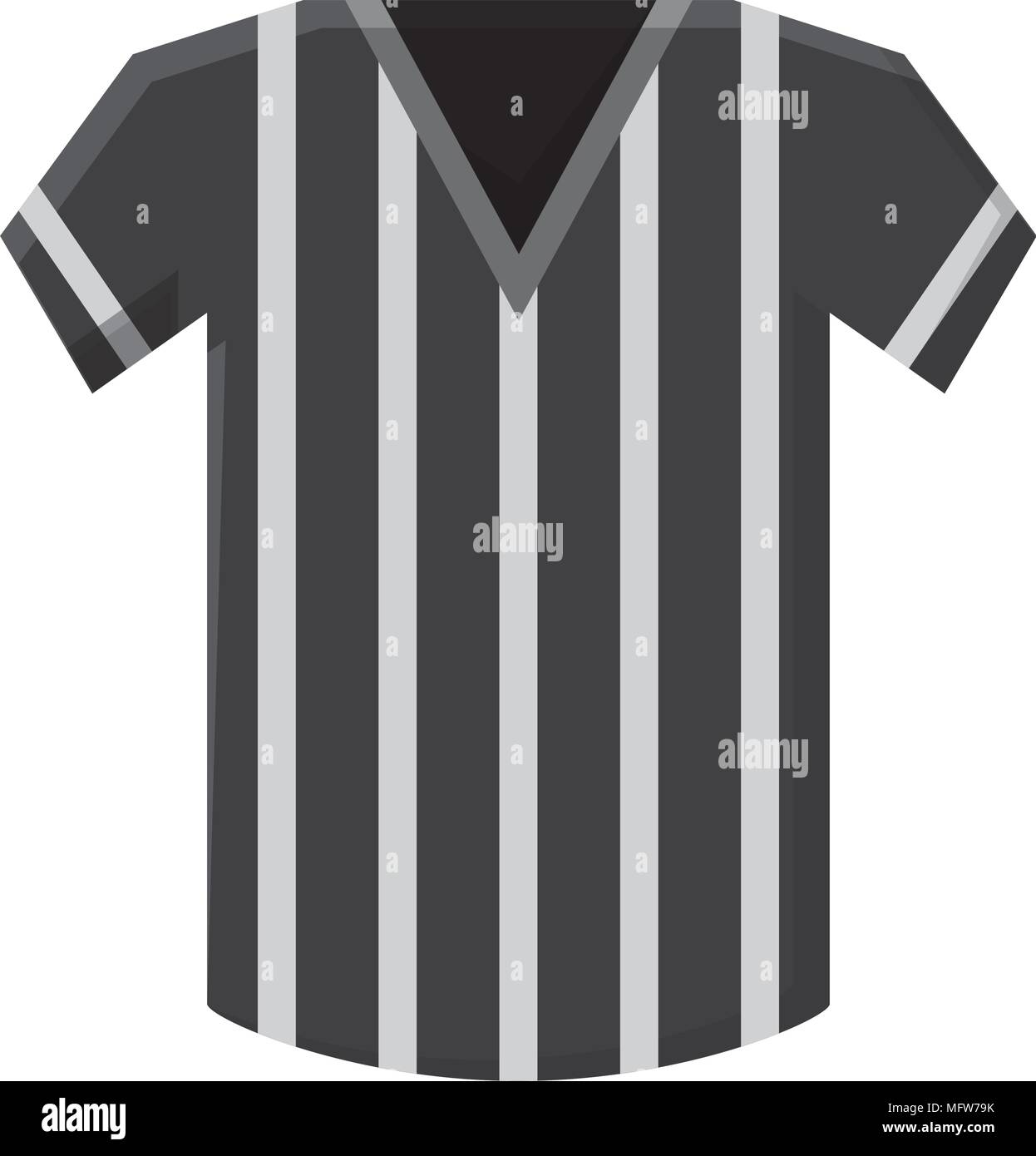 referee jersey icon over white background, vector illustration Stock ...