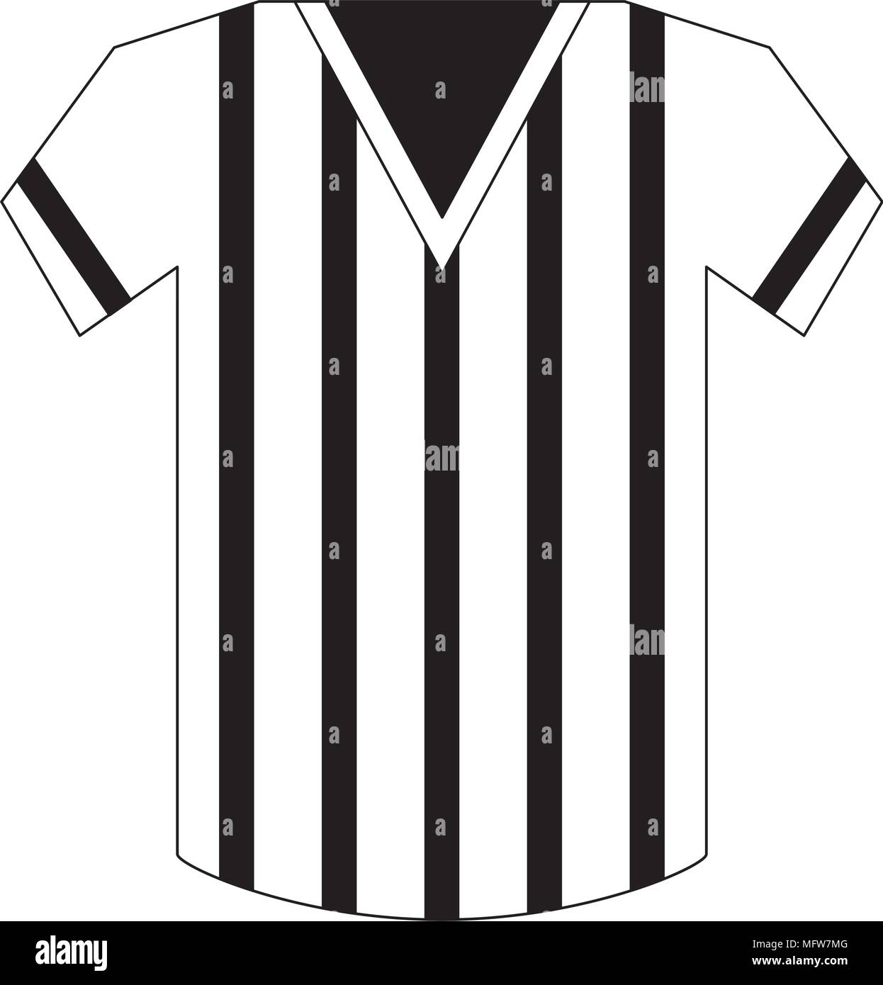 referee jersey icon over white background, vector illustration Stock ...