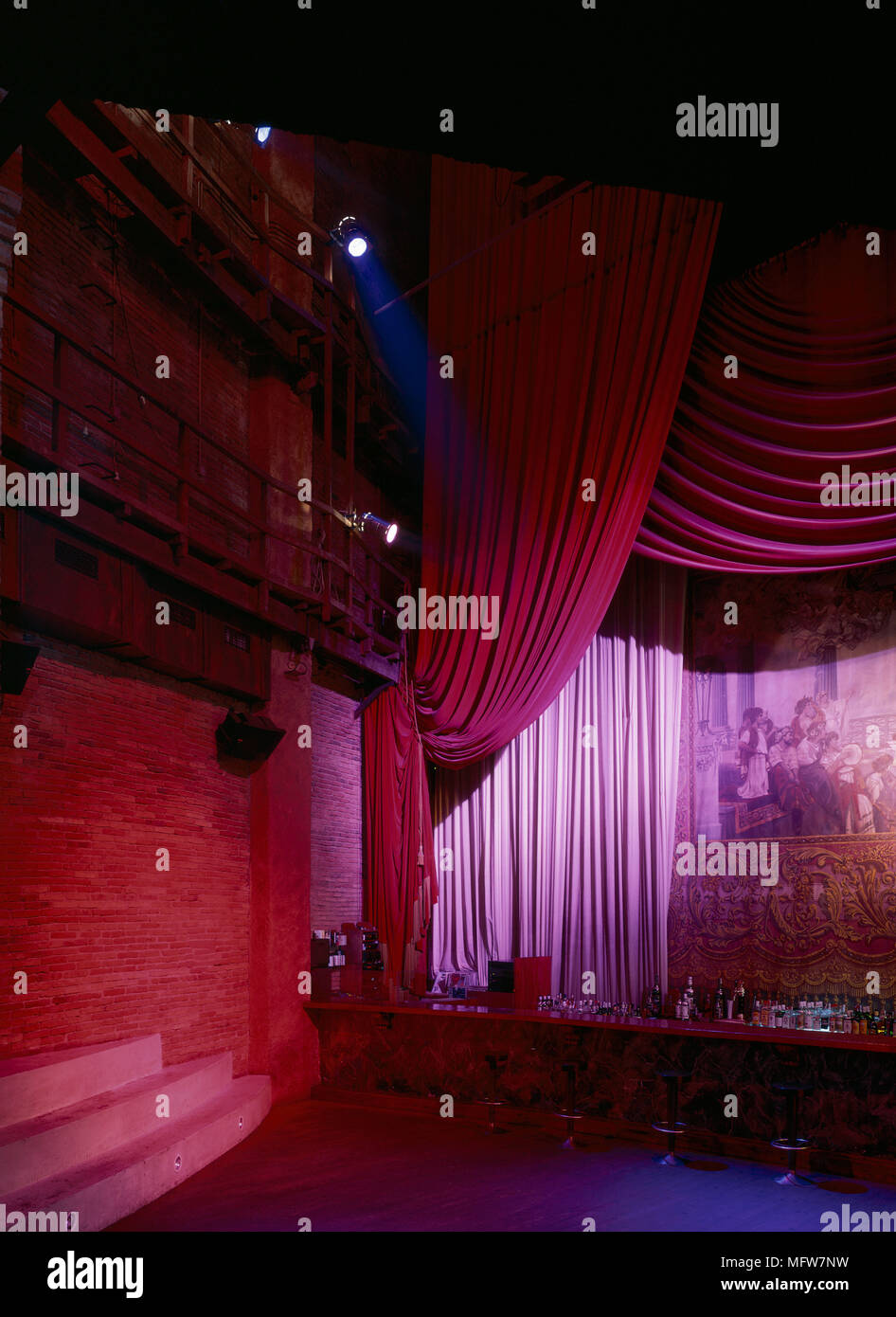 Bar counter with ambient lighting Stock Photo - Alamy