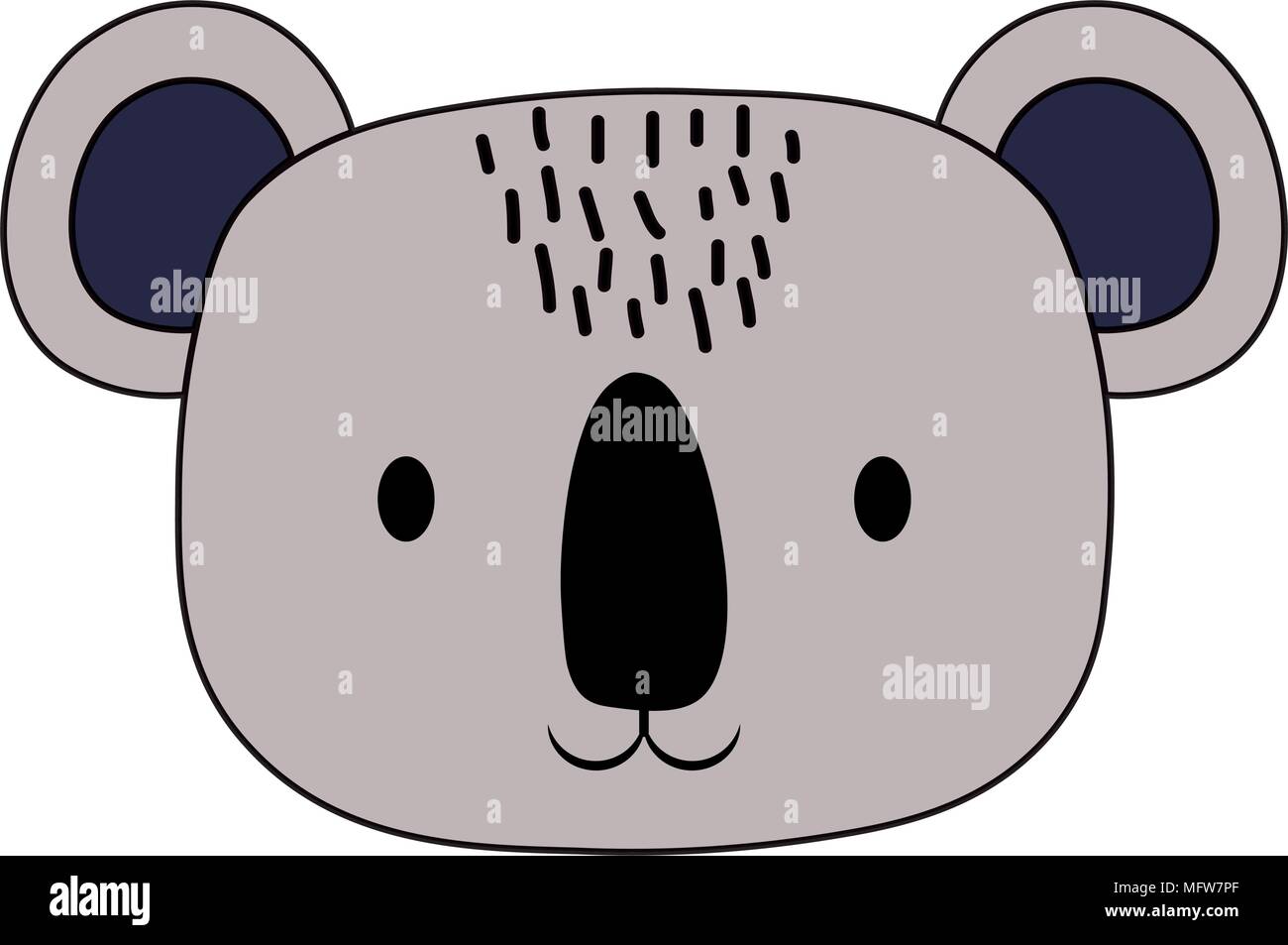 cute koala icon over white background, colorful design. vector ...