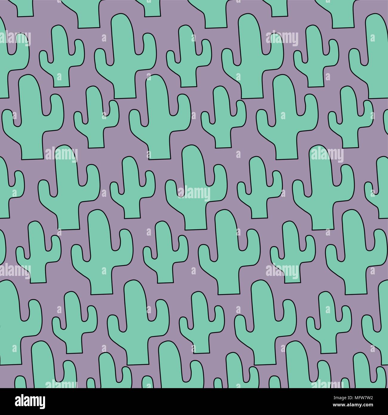 colorful background of cactus plant design, vector illustration Stock ...