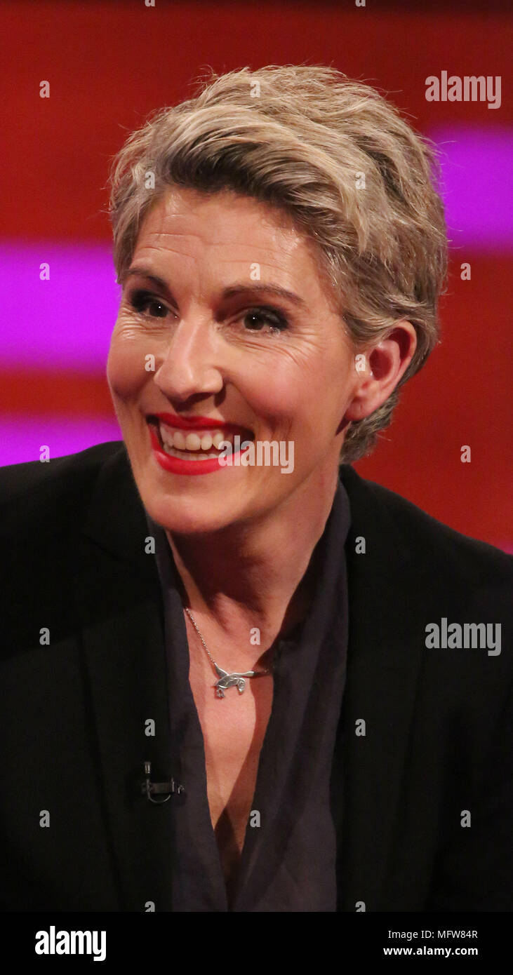 Tamsin Greig during filming for the Graham Norton Show at BBC ...