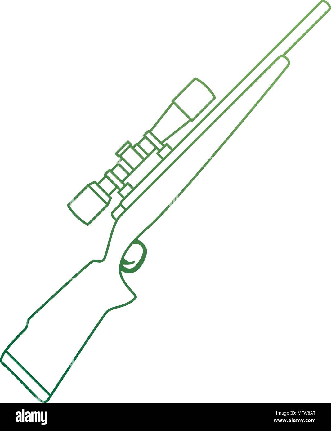 sniper rifle weapon icon vector illustration design Stock Vector Image ...