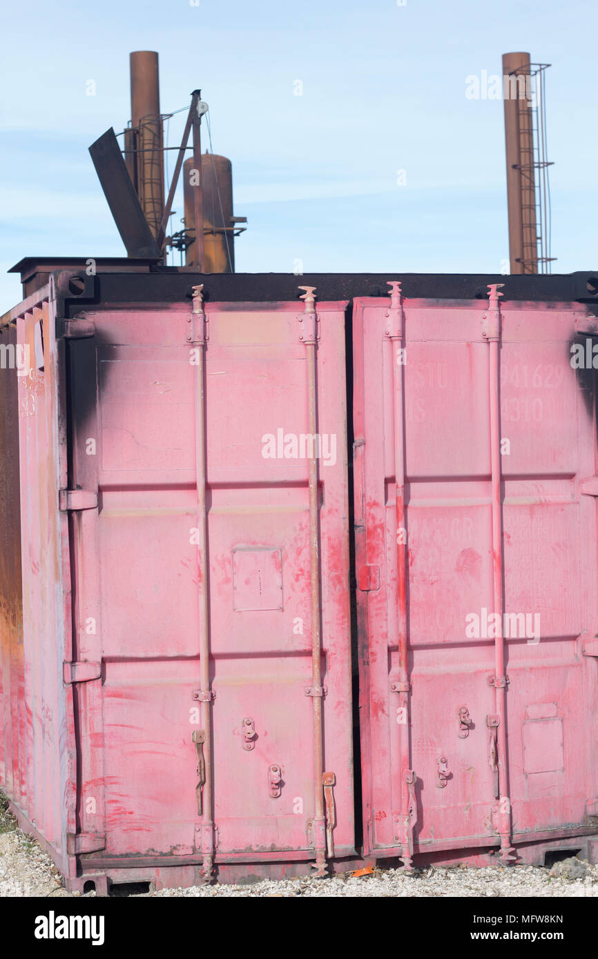 Fire station firefighter training equipment used by fireman to simulate ...