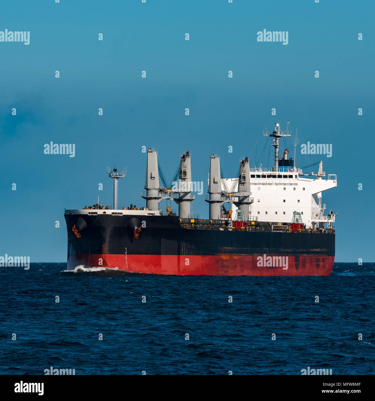 Black bulker ship. Logistics and merchandise transportations Stock ...
