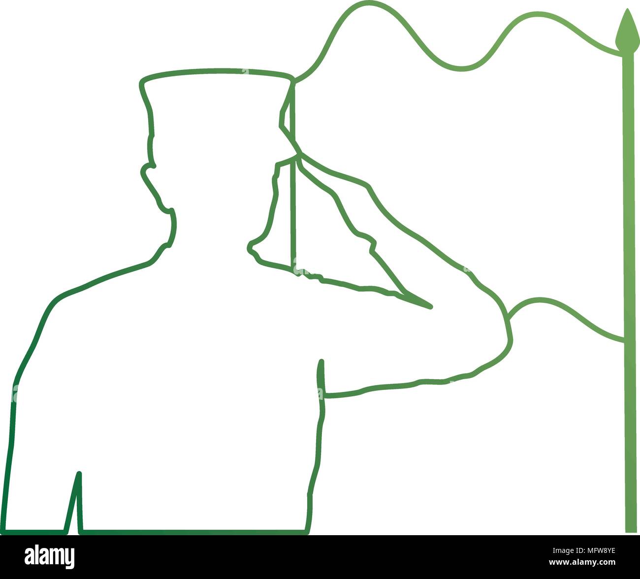 Silhouette sailor saluting hi-res stock photography and images - Alamy