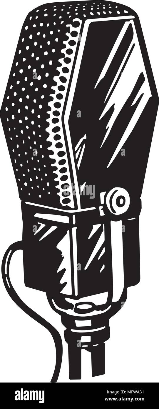 Radio Microphone Clip Art Vintage