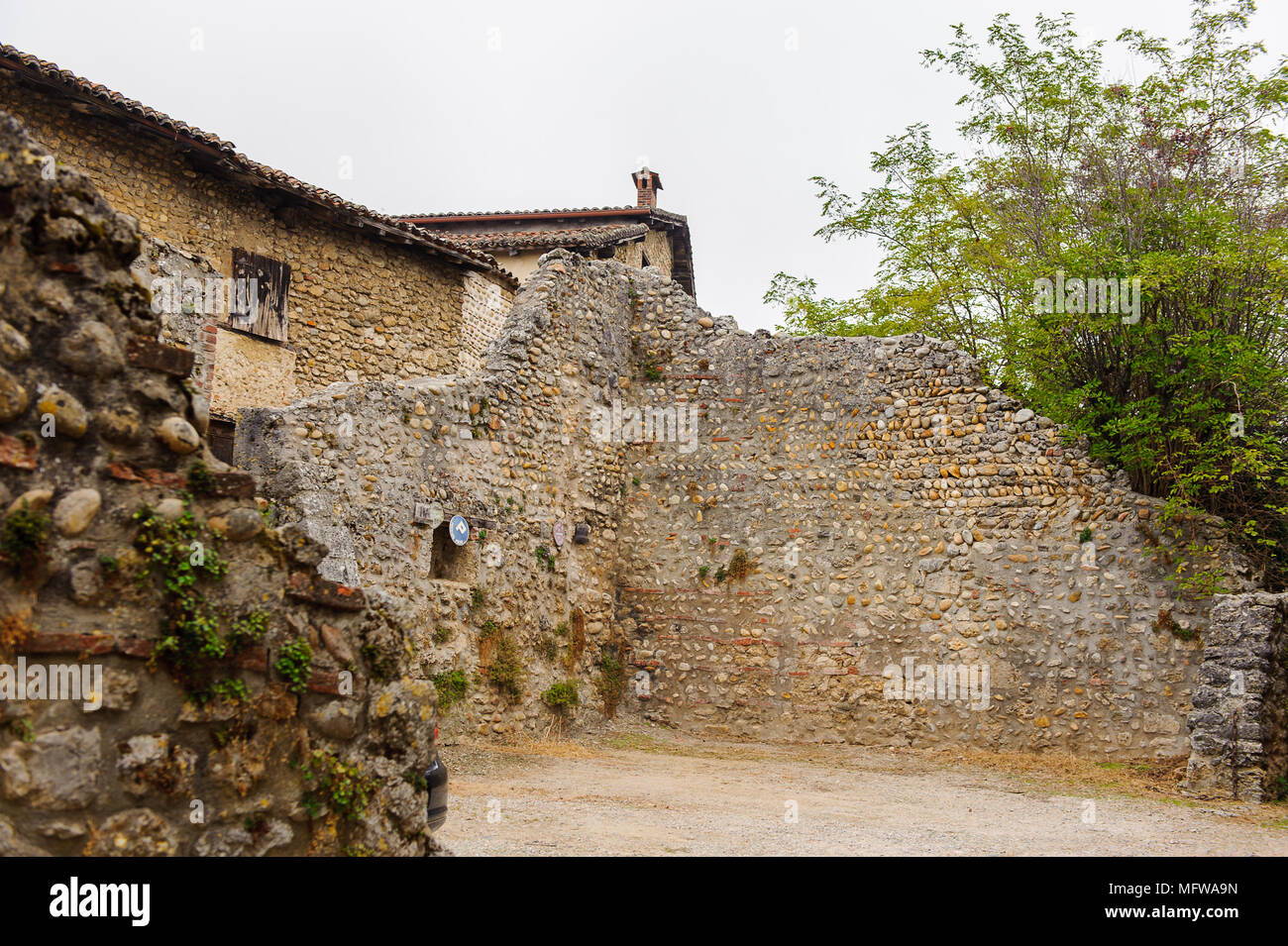 Old house of Perouges, France, a medieval walled town, a popular ...
