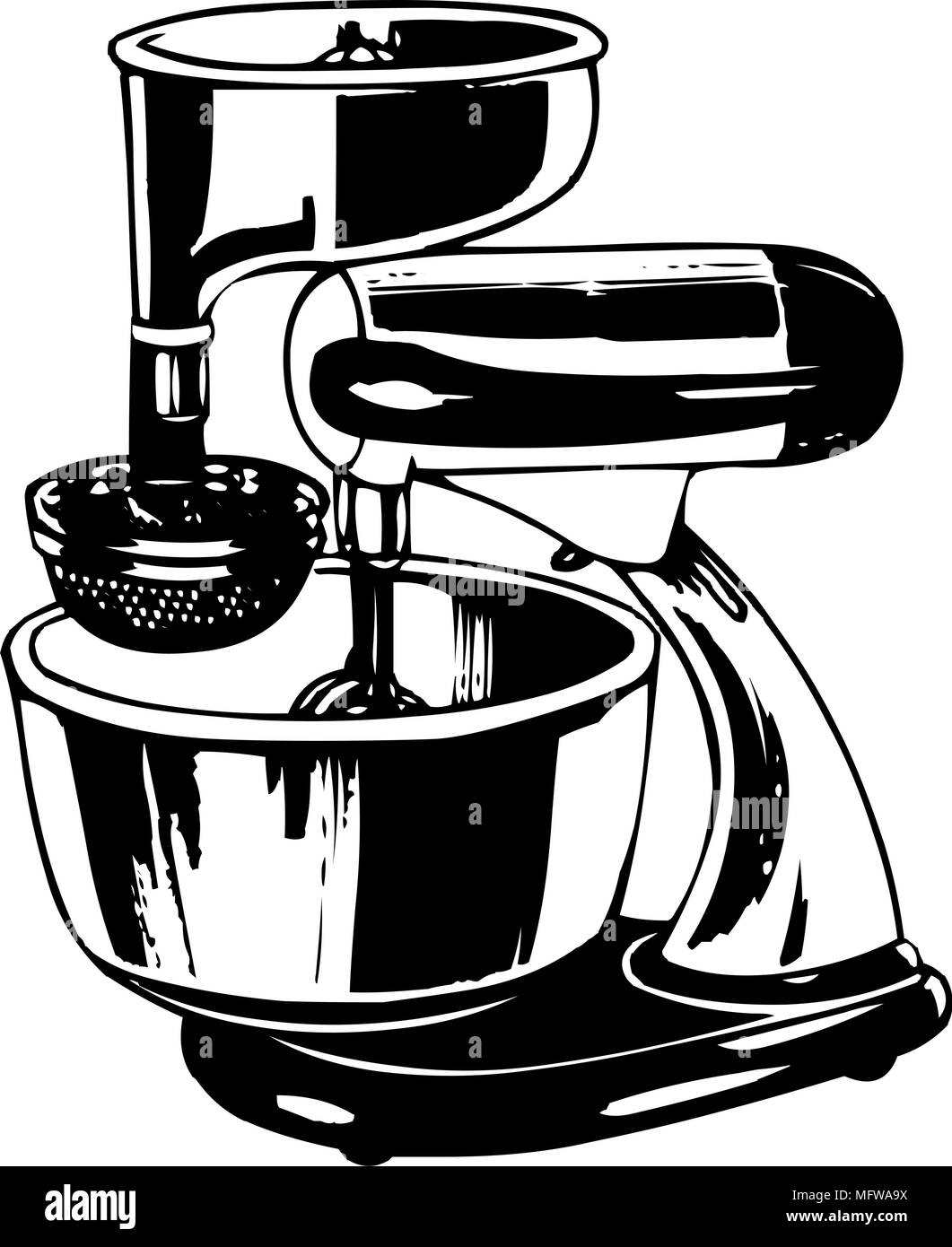 Mix Master - Retro Clipart Illustration Stock Vector Image & Art - Alamy