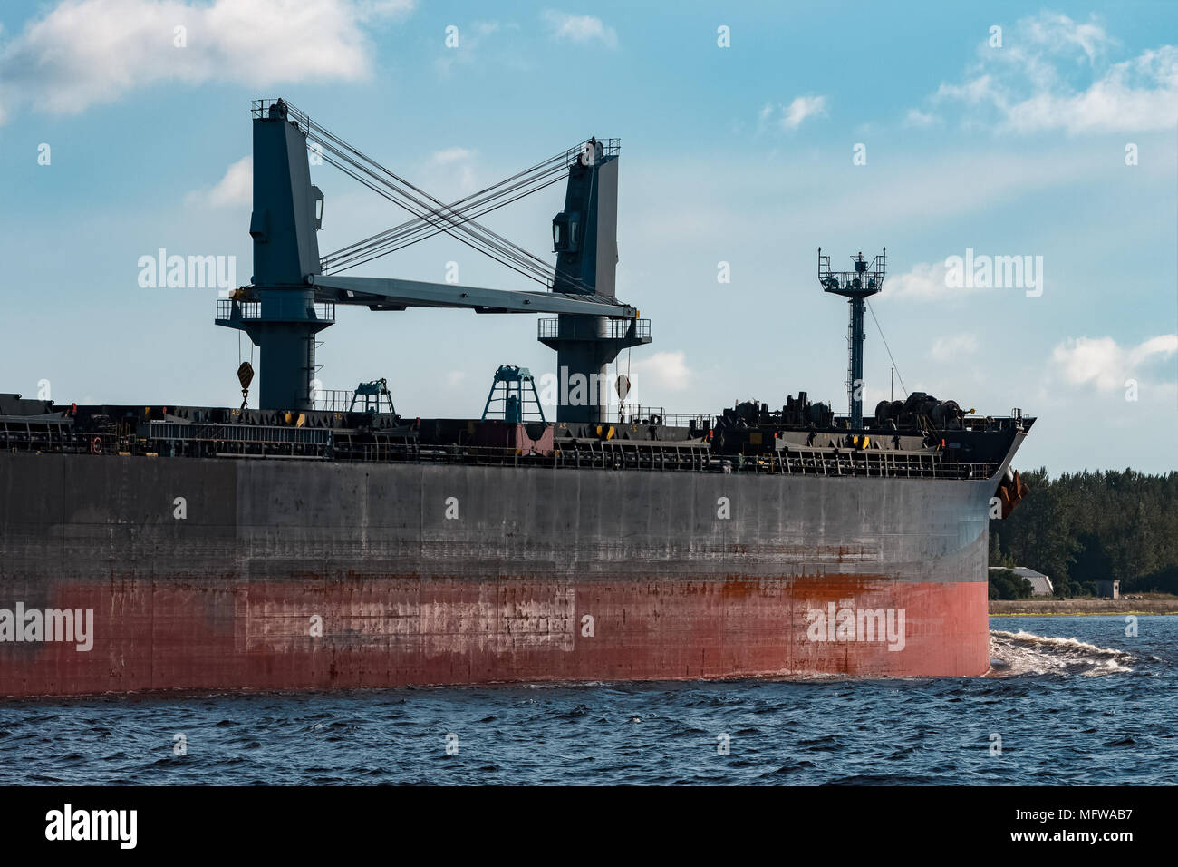 Black bulker ship. Logistics and merchandise transportations Stock ...