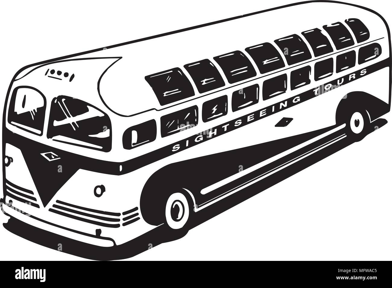 1950s bus Stock Vector Images - Alamy