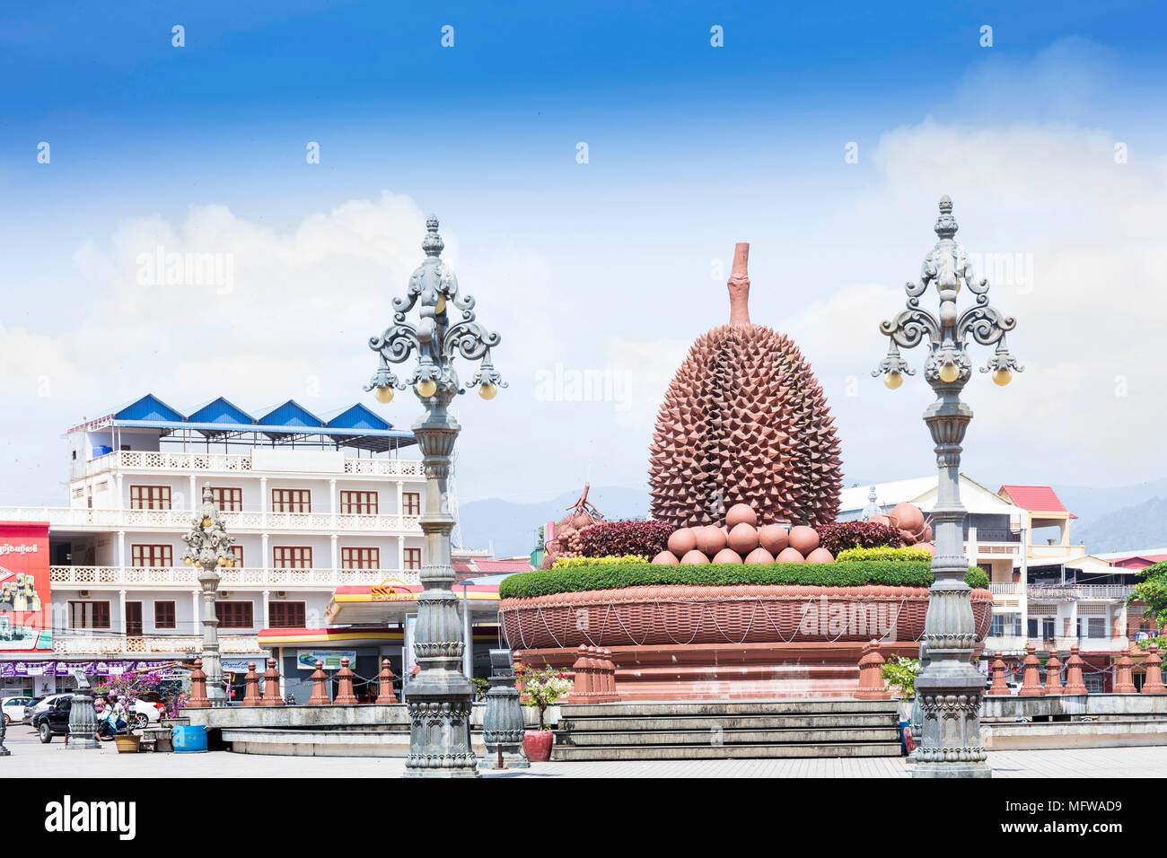 Kampots durian statue hi-res stock photography and images - Alamy