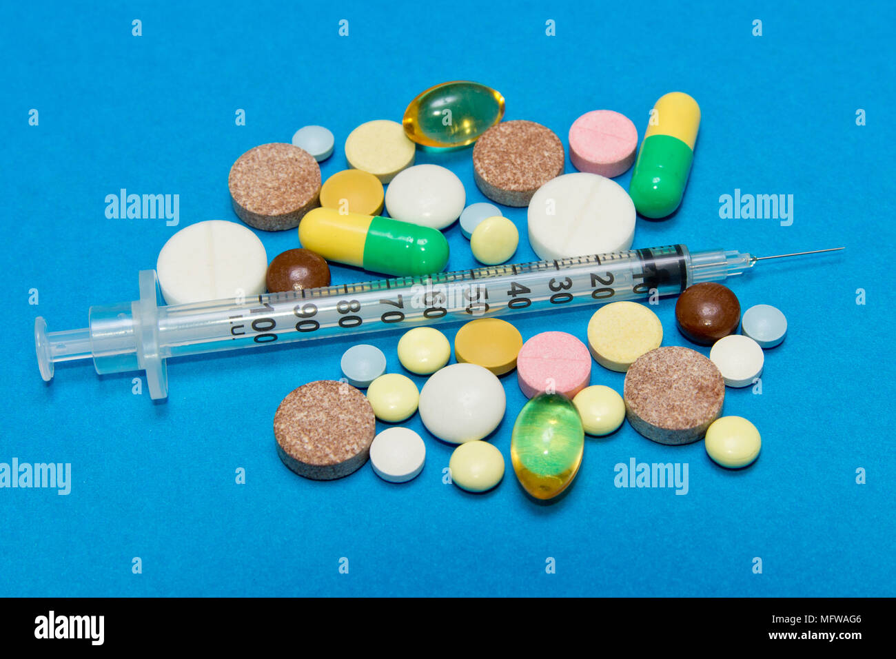 Opioid epidemic .Opioid Pills. Drug abuse Concept - different colored ...