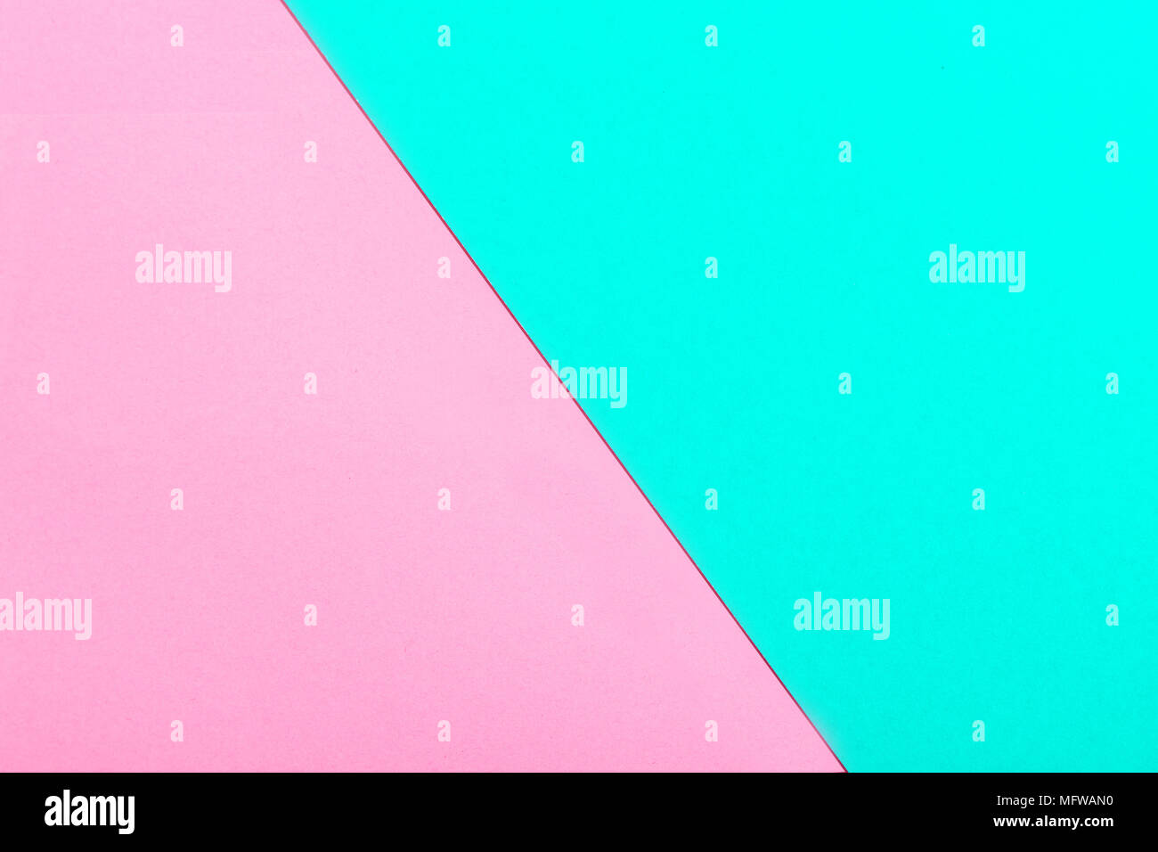 Pink and turquoise color paper texture background. Trend colors ...