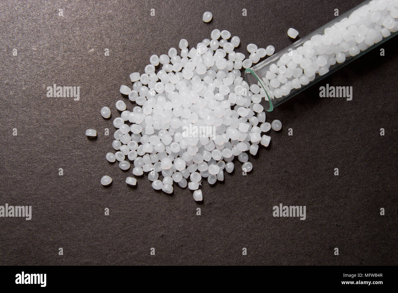 Plastic pellets. Transparent Polyethylene granules. Plastic Raw ...